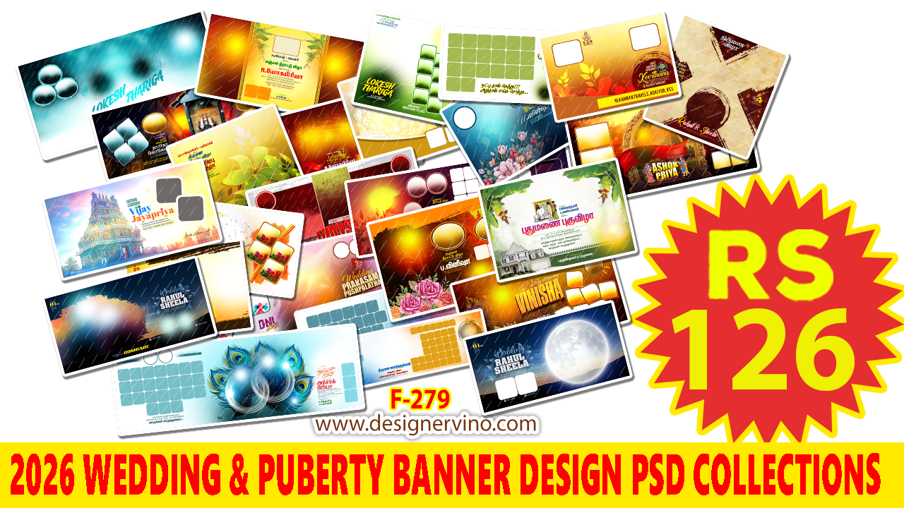 2026 Wedding & Puberty banner design psd collections